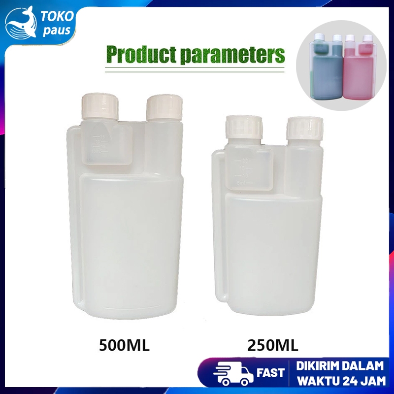 Jual 500/250 ML Botol Takaran Oli Samping /Double Twin Neck Bottle ...