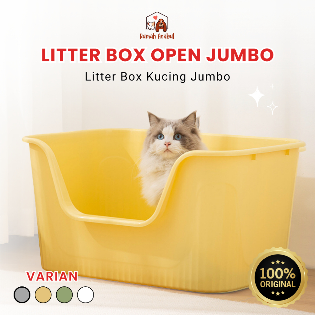 Jual Litter Box Terbuka Ukuran Jumbo - Tempat Kotoran Kucing - Litter ...