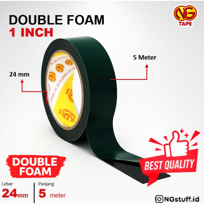 Jual Double Tape Busa Double Foam tape NG TAPE 1 Inch x 5 M ( Pcs ...