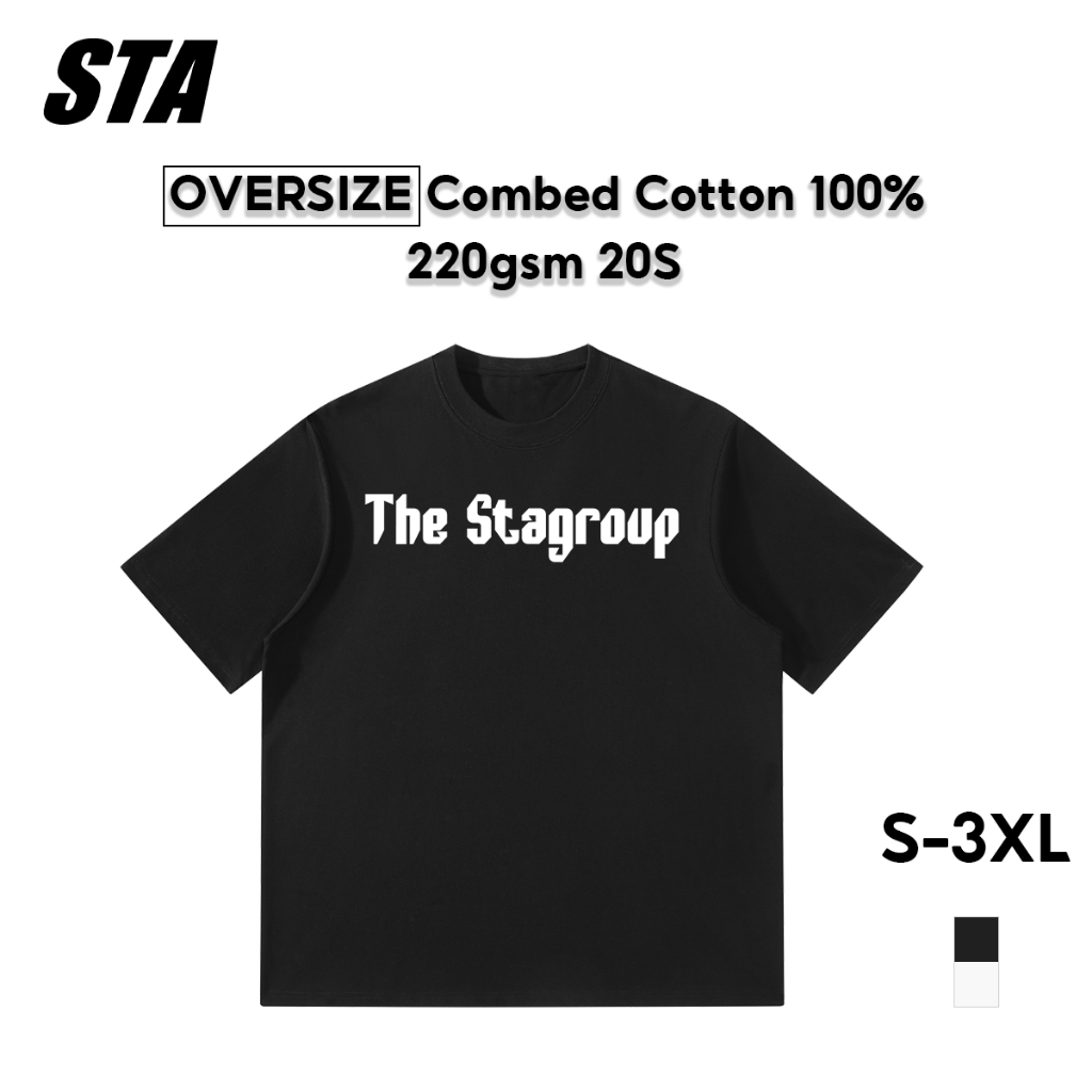 Jual STA kaos oversize pria Combed cotton 100% 220gsm 20S THE STAGROUP round reguler fit Polos ...