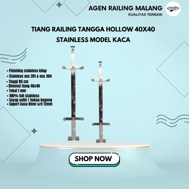 Jual Tiang railing tangga stainless ss201 / Railing tangga minimalis ...