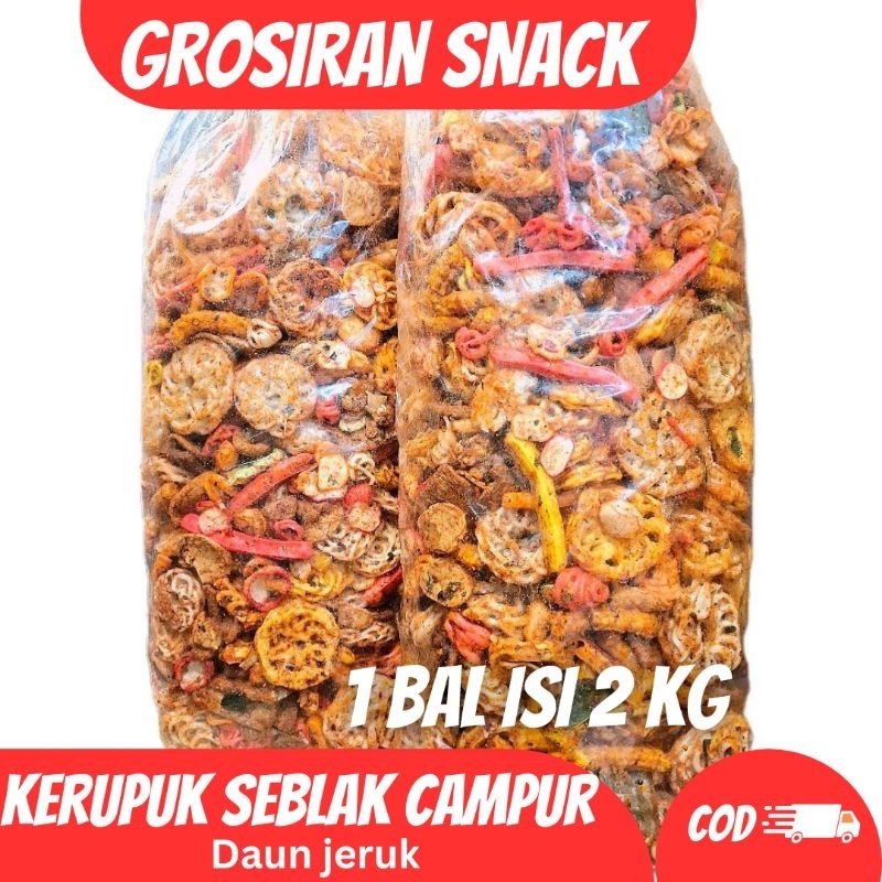 Jual 1 bal isi 2kg Kerupuk Seblak Campur / Kerupuk Seblak Mix Viral ...