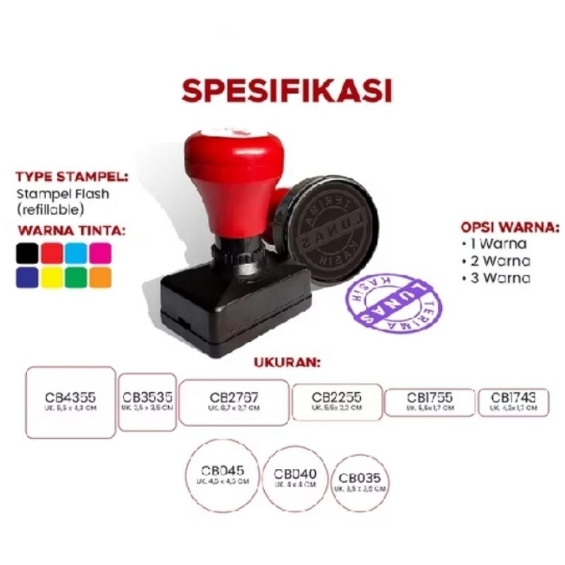 Jual Cetak Stempel Flash custom Design | Shopee Indonesia