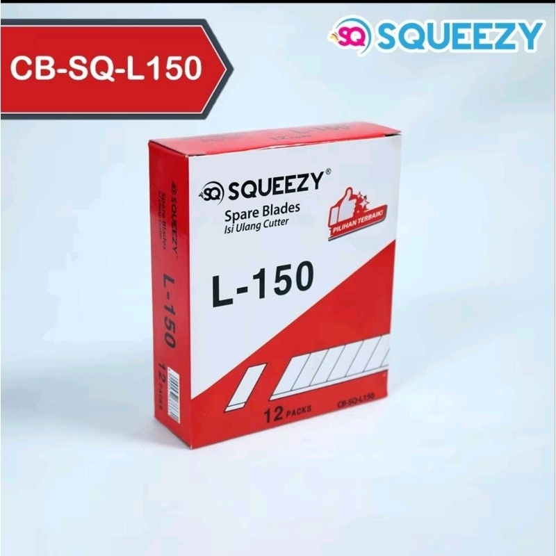 Jual Spare Blades SQUEEZY Isi 12 Tube/ISI Cutter L-150 Besar/TOP Seller ...