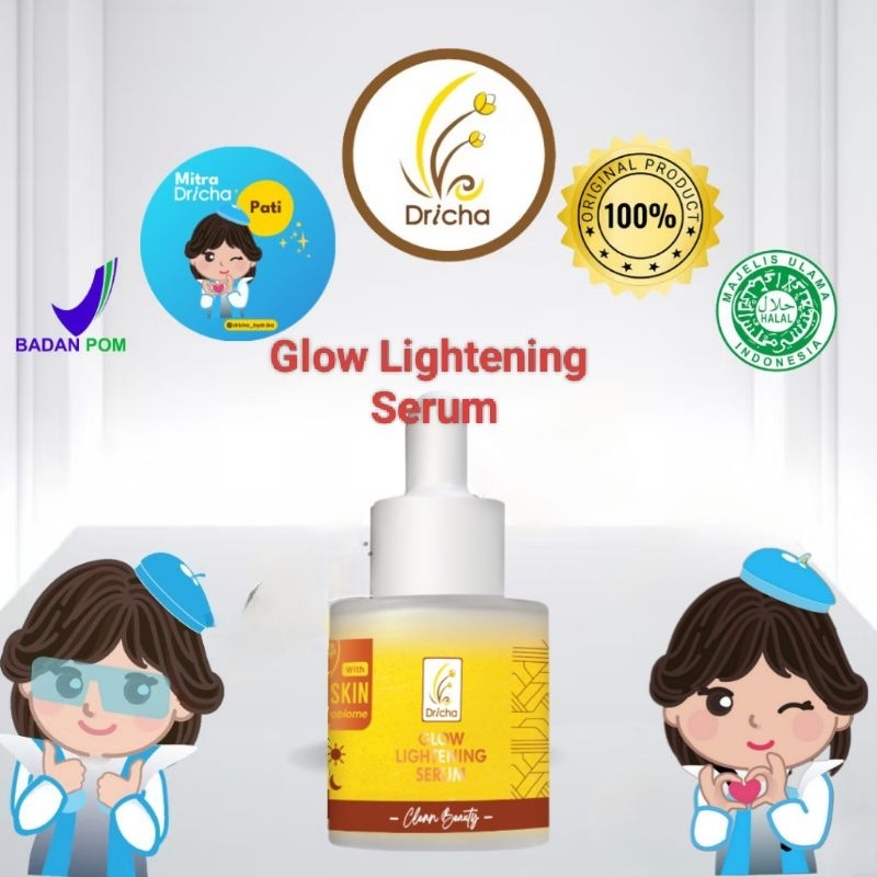 Jual DRICHA GLOW LIGHTENING SERUM ( Normal to Dry Skin ) | Shopee Indonesia