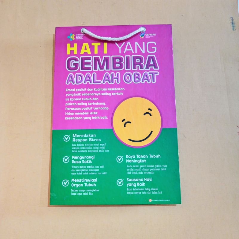 Jual Hard Poster Hati Yang Gembira Adalah Obat - Poster Kekinian ...
