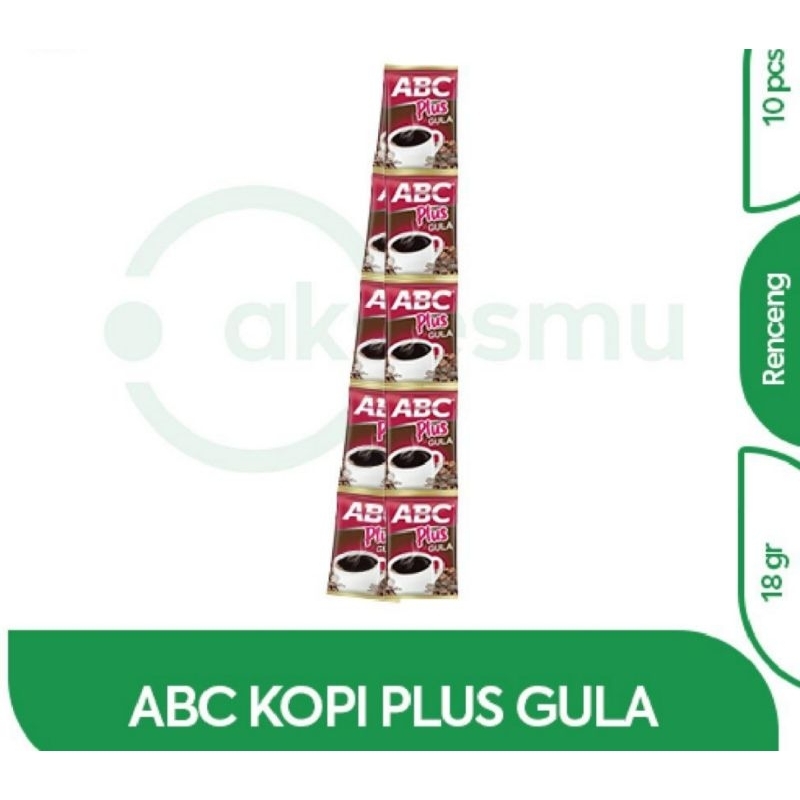 Jual ABC KOPI PLUS GULA 18gr RENCENG ISI 10 pcs | Shopee Indonesia