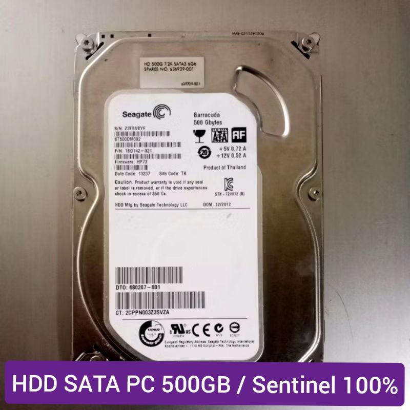 Jual HDD sata Harddisk PC 500 Gb 100% all merk | Shopee Indonesia