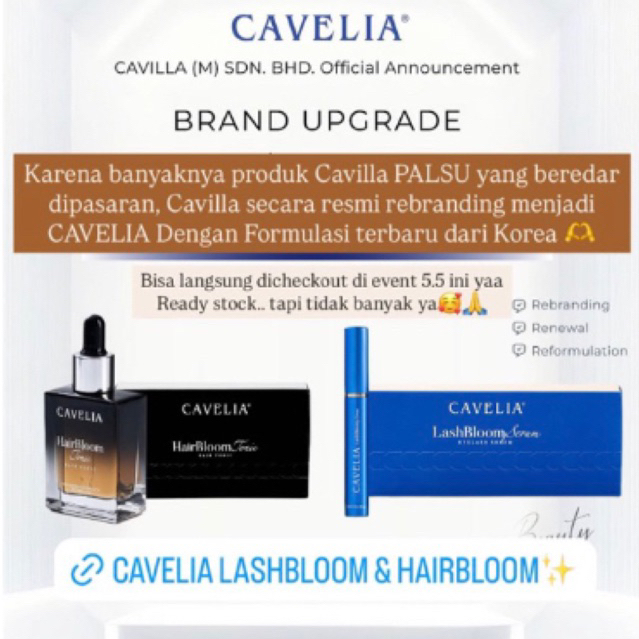 Jual CAVILLA EYELASH ESSENCE/CAVILLA EYELASH SERUM (100% ORIGINAL ...