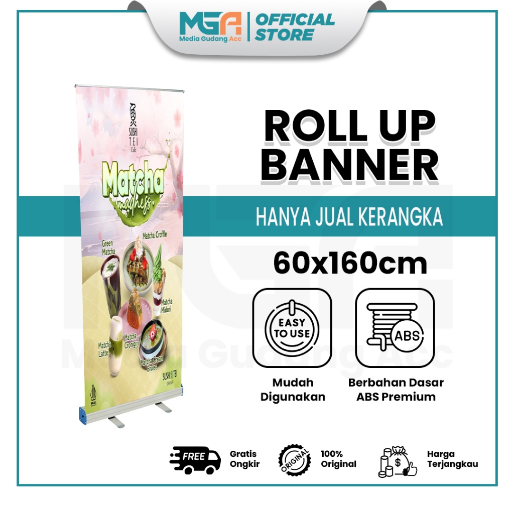 Jual Roll Up Banner 60x160cm – Banner Standing Promosi | Mudah Lipat & Ringan | Cocok UMKM ...