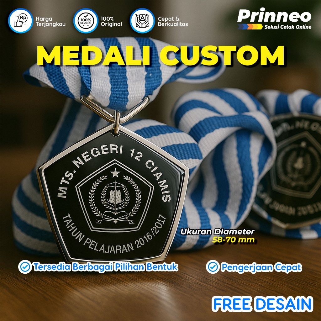 Jual Medali Custom Akrilik/Resin/Stainless | Medali Lomba Turnamen ...