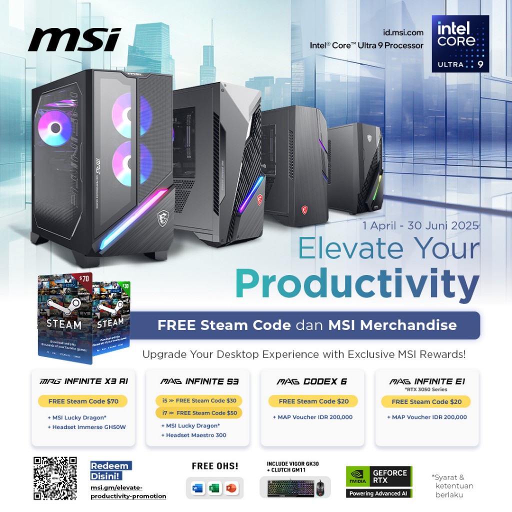 Jual MSI MAG Infinite S3 14th (I7 14700F, RTX 5070, 32GB DDR5, SSD 1TB ...