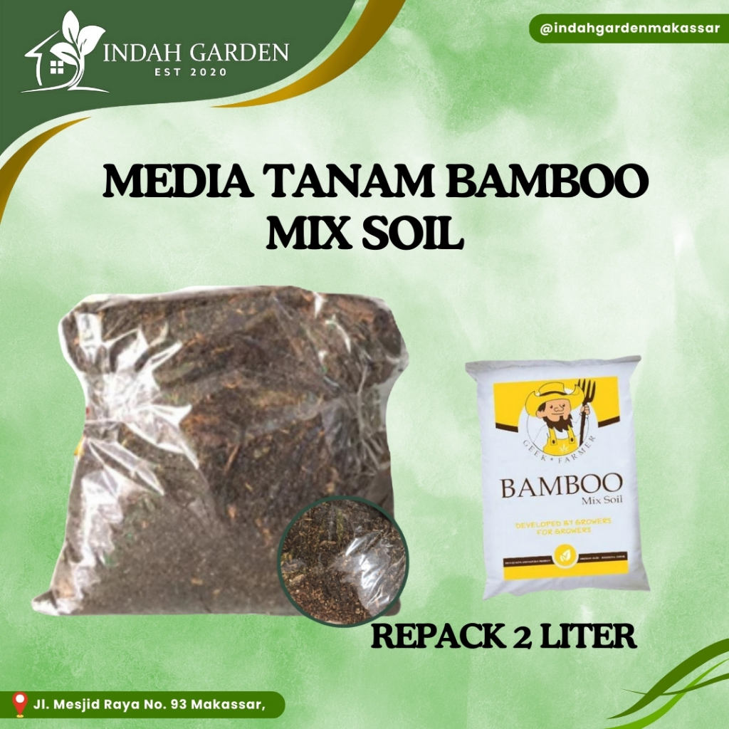 Jual Media Tanam Bamboo Mix Soil Tanah Humus Bambu Repack 2 Liter ...