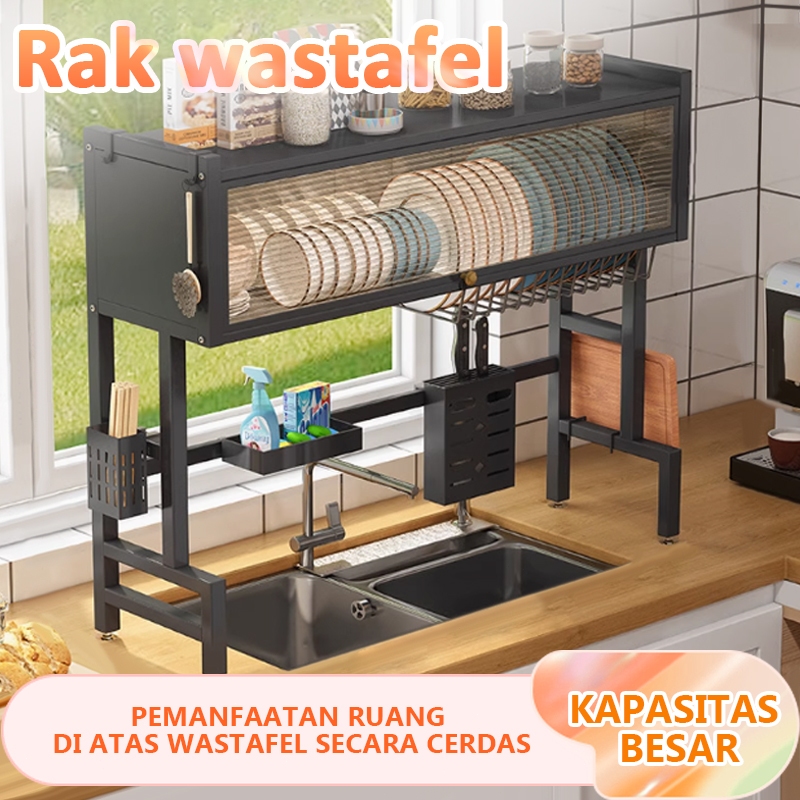 Jual Rak Piring Wastafel Dapur Stainless Steel Multi-fungsi Dengan ...