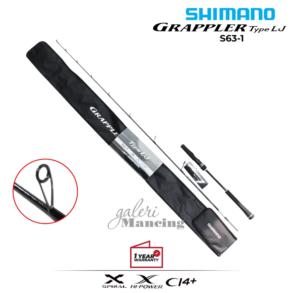 Jual Joran SHIMANO GRAPPLER [25] Type LJ 190 | Fuji Guides CI4+ Seat | Spinning Light Jigging ...