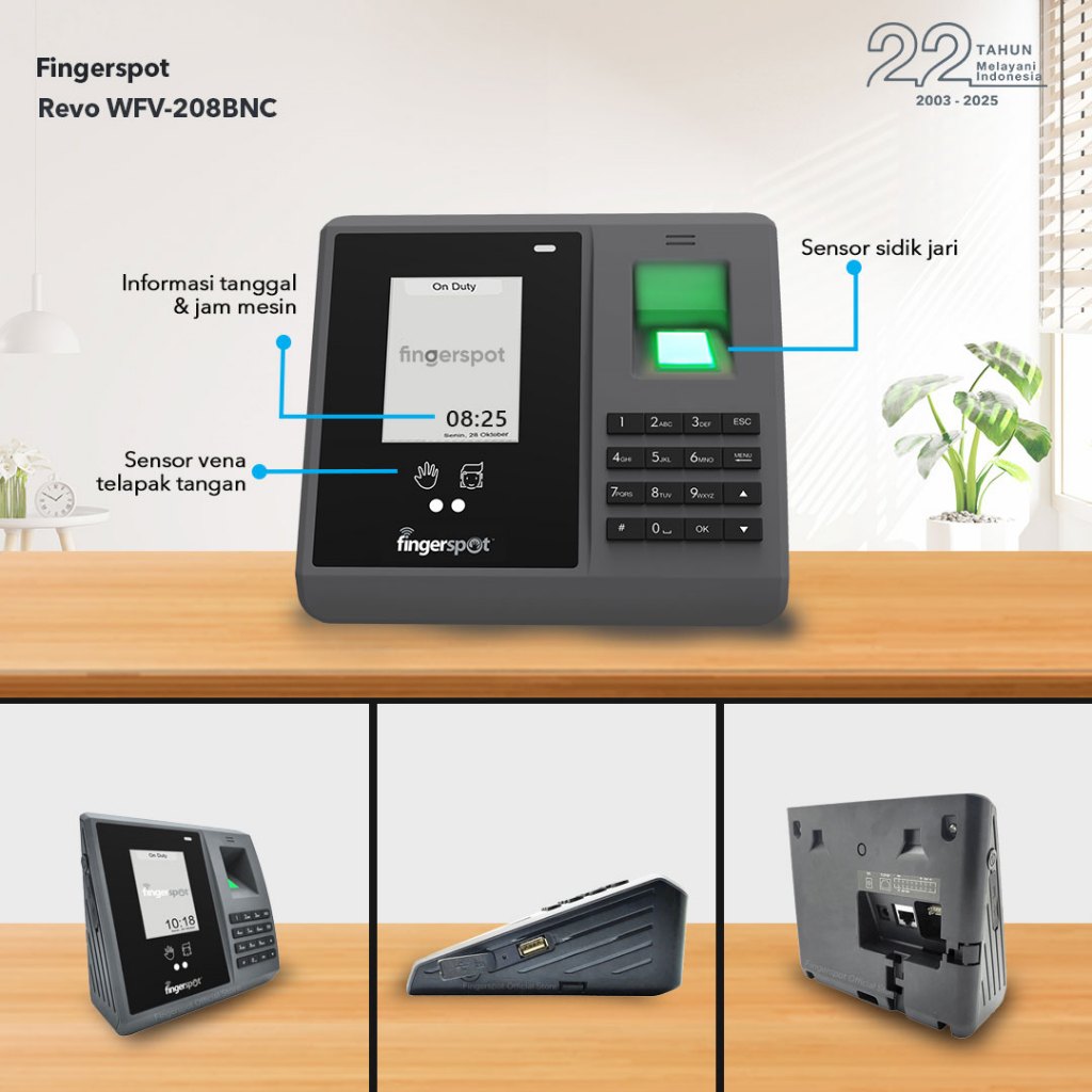 Jual Mesin Absensi Online Wajah Telapak Tangan Sidik Jari Fingerprint ...