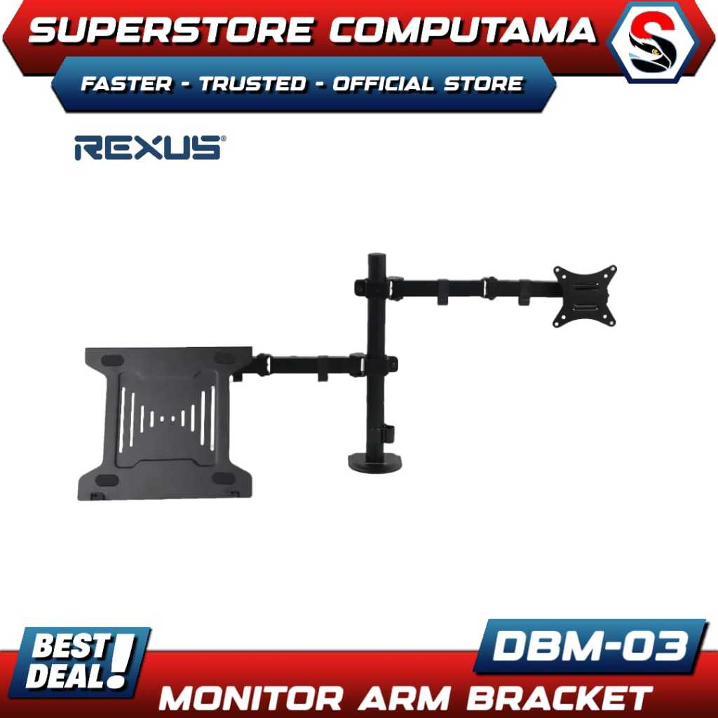 Jual Rexus Monitor Arm Bracket DBM-03 | DBM03 For PC & TV | Shopee Indonesia