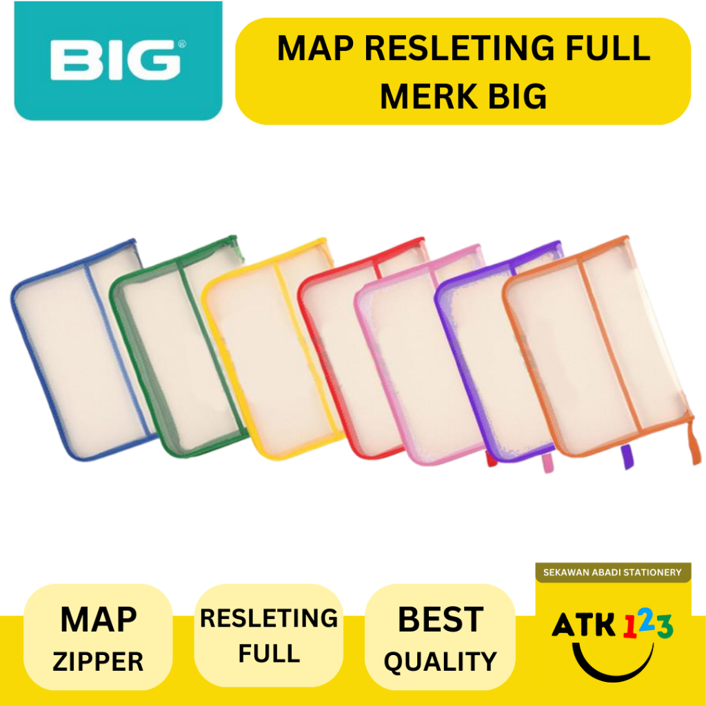 Jual BIG Tas Map/ Zipper Bag Transparant/ Map Plastik Zipper Bening ...