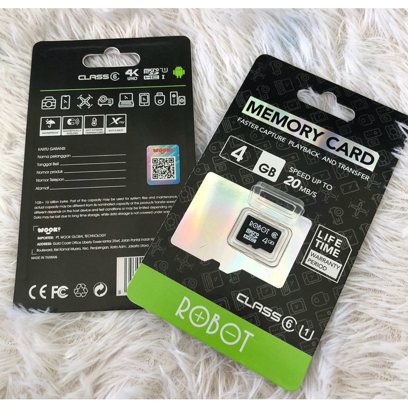Jual ROBOT MEMORY CARD 4GB FASTER CAPTURE PLAYBACK AND TRANSFER ...