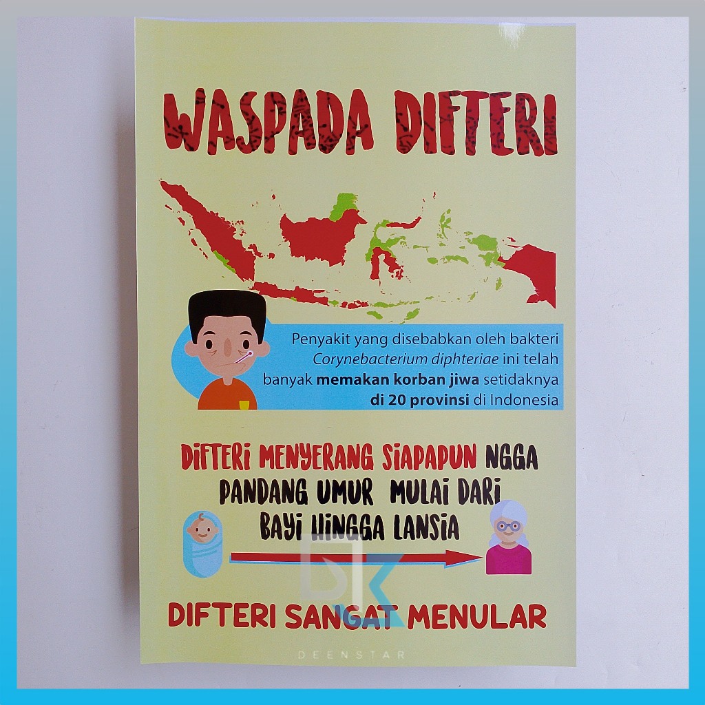 Jual Poster Waspada Difteri 2, Edukasi Penyakit Menular, Poster ...
