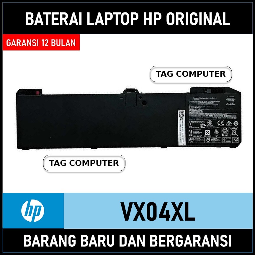 Jual BATERAI HP ZBOOK 15 G5 15 G6 HSN-Q13C HSTNN-IB8F VX04XL ORIGINAL ...