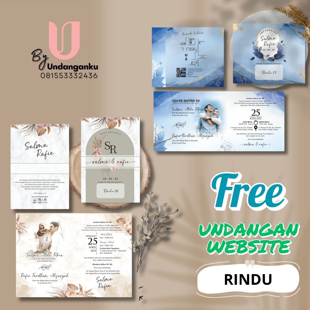 Jual UNDANGAN PERNIKAHAN CETAK | UNDANGAN AESTHETIC FLORAL | UNDANGAN ...