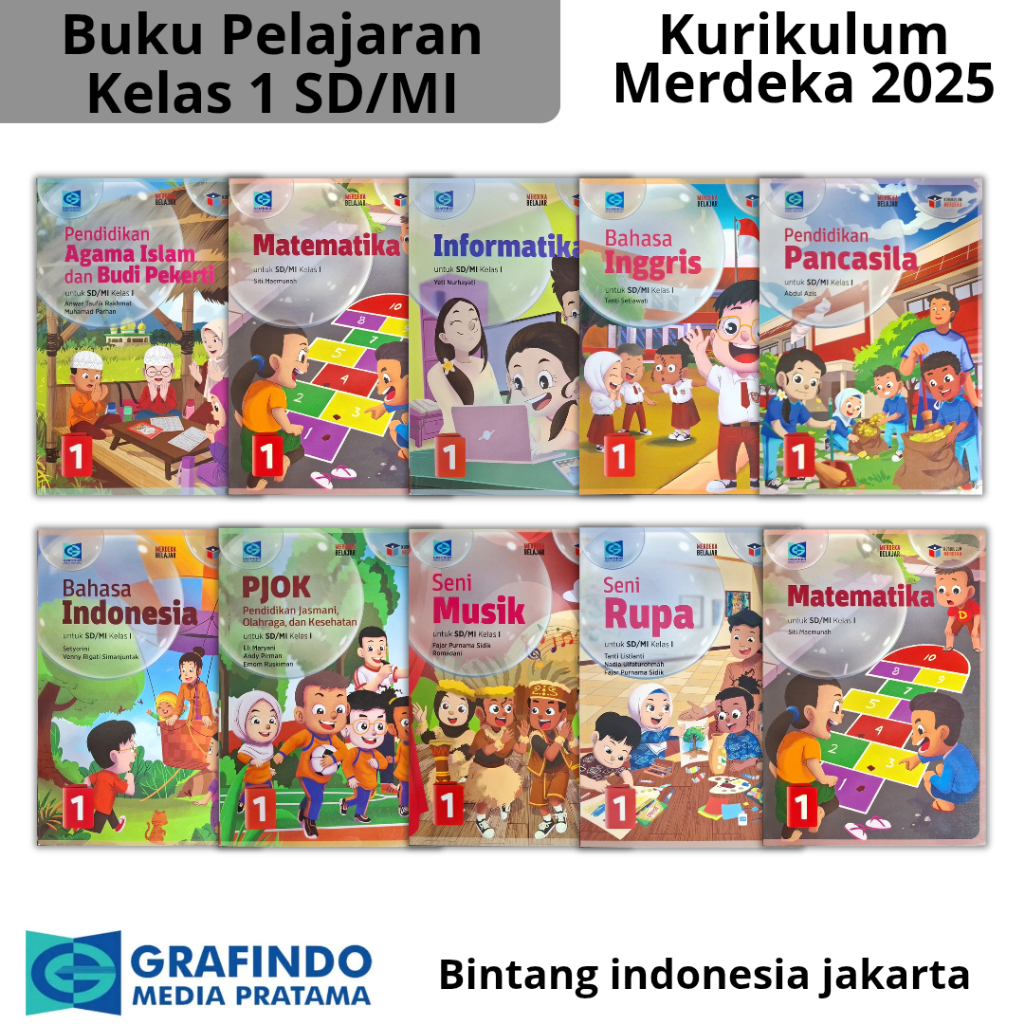 Jual Grafindo - Buku Pelajaran Kelas 1 SD/MI Kurikulum Merdeka ( Revisi 2025 | Shopee Indonesia