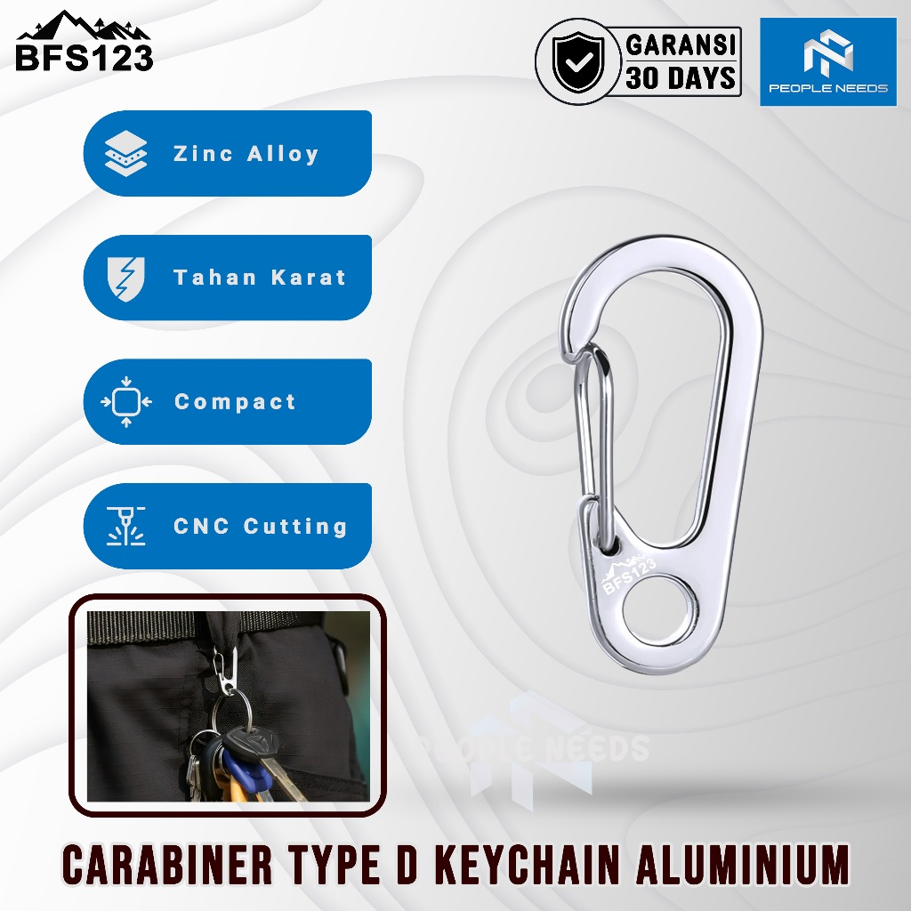 Jual BFS123 Carabiner Keychain Hanging Buckle Gantungan Kunci Outdoor ...