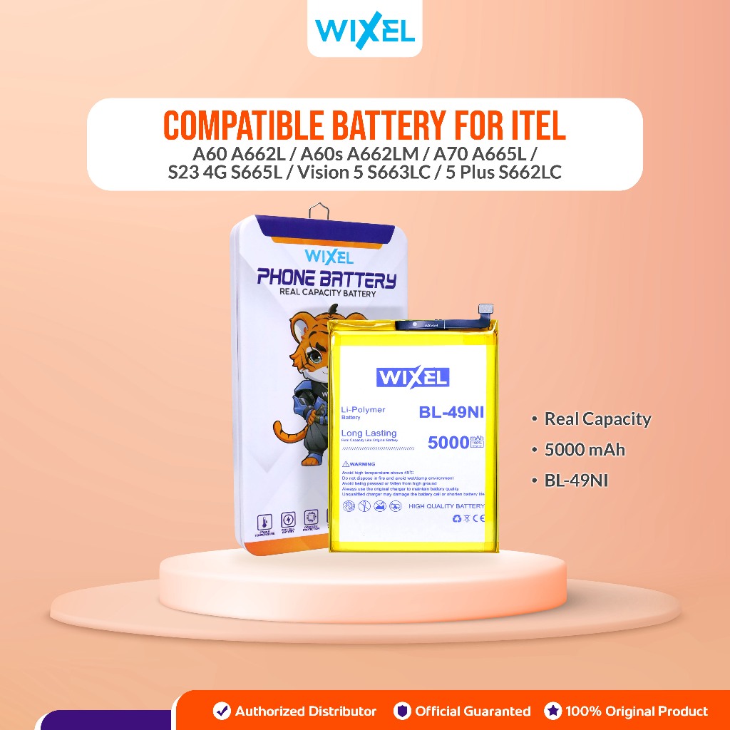 Jual WIXEL Baterai BL-49NI BL49NI Itel S23 / A60 / A60S / A70 Real ...
