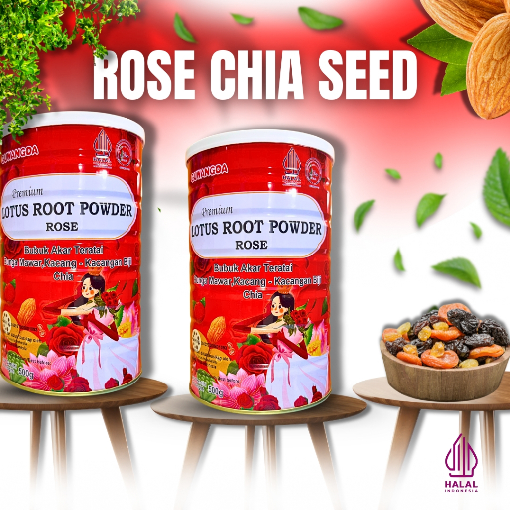 Jual READY STOCK Oufen Lotus Root Powder Rose Chia Seed Nuts Bubuk ...