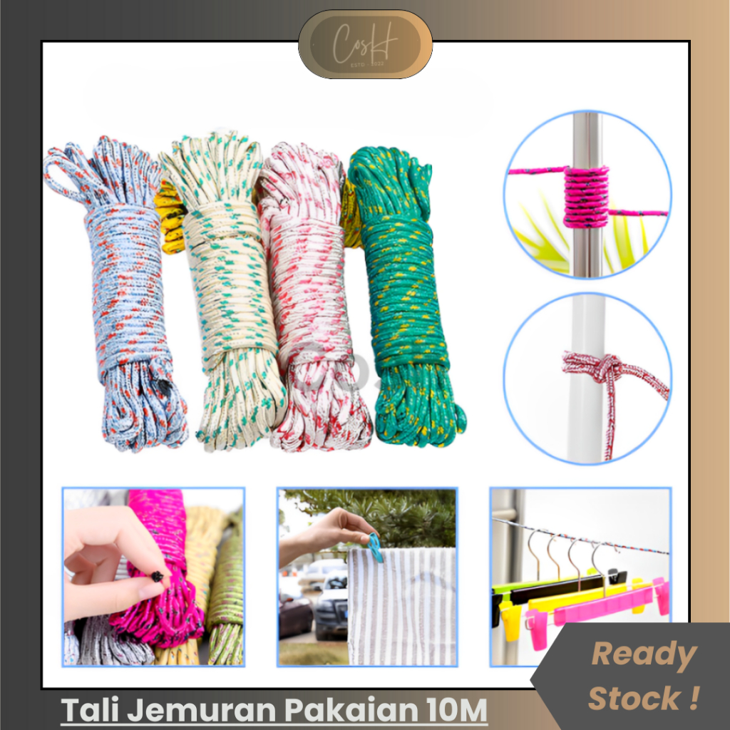 Jual Tali Jemuran Gantungan Baju Tali Nilon 10 m / Tali Tambang Nylon ...
