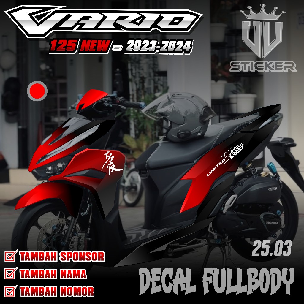 Jual (COD) TERBARU Decal Sticker Honda Vario New 125 CBS 2022 2023 2024 - Stiker Variasi VARIO ...