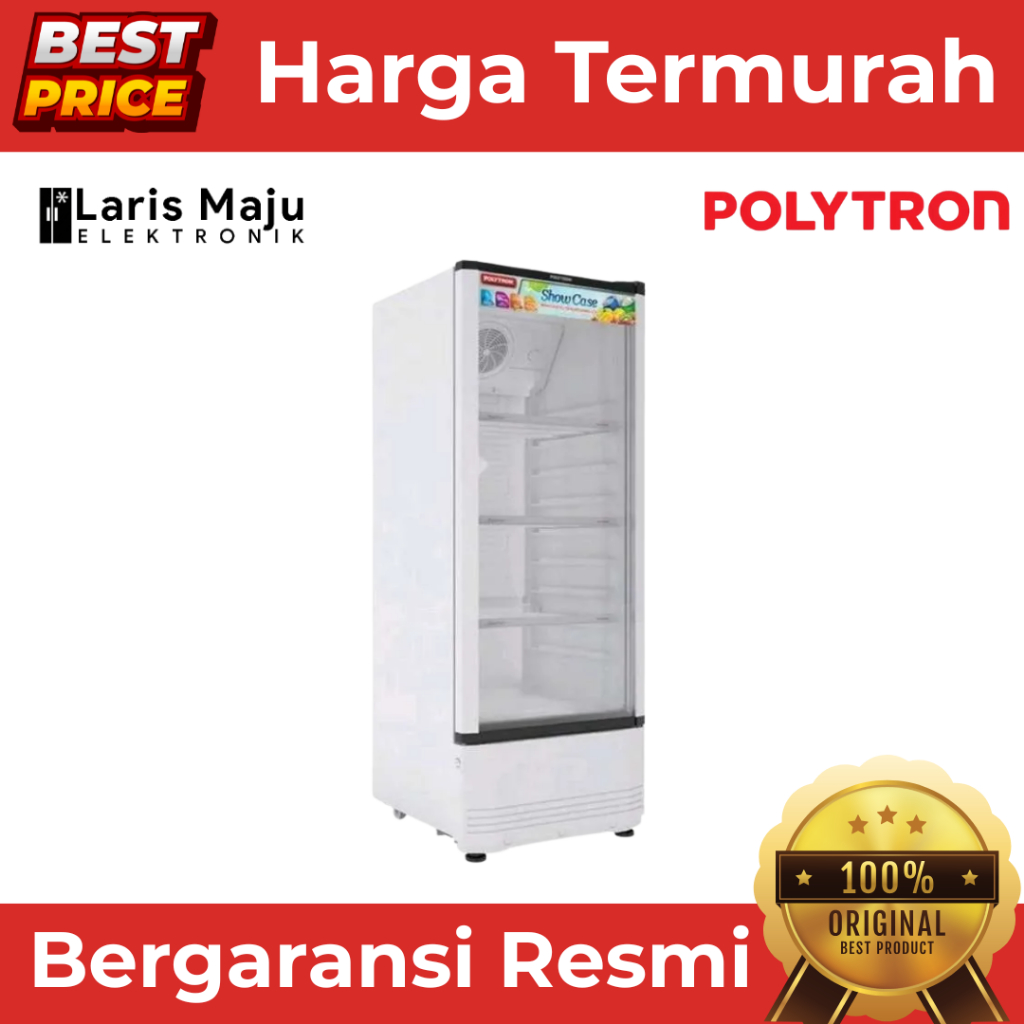 Jual Showcase POLYTRON SCN 180 3 Rak 180 Liter Hemat Energi Original ...