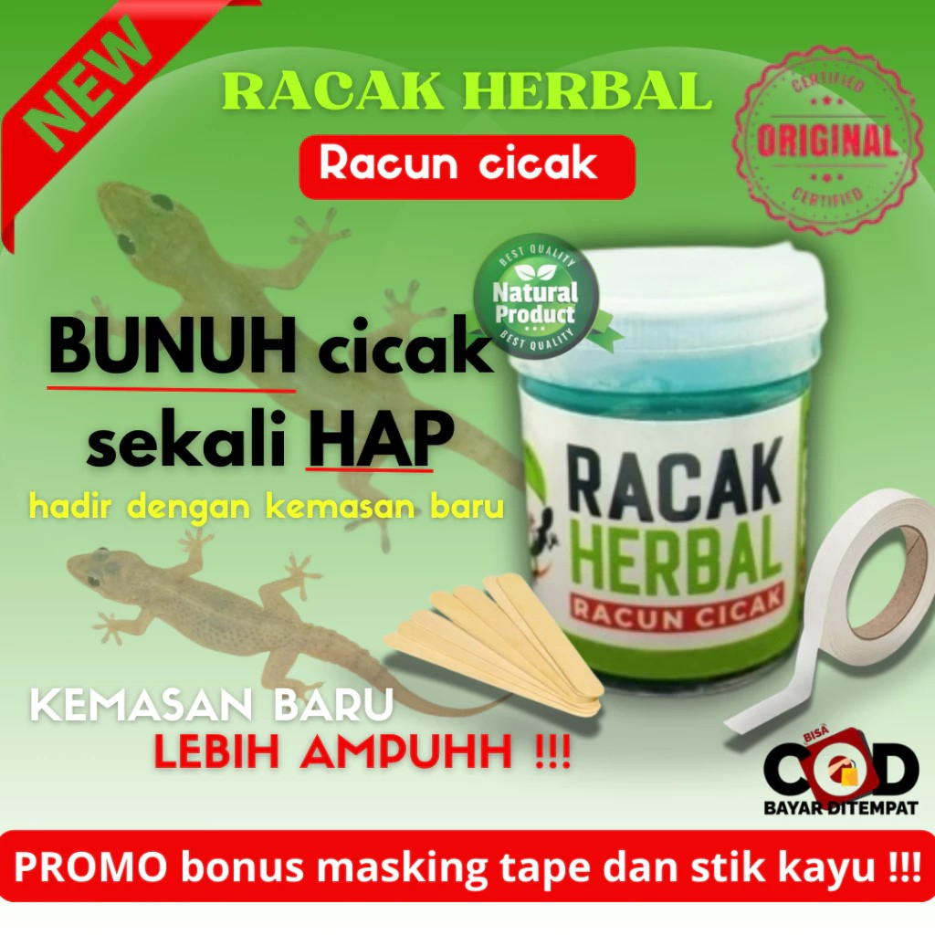 Jual PROMO !!! BELI 1 DAPAT 3 PCS Racun Cicak Ampuh - Racak Herbal ...