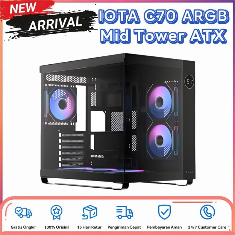 Jual OCYPUS IOTA C70 ARGB TG Panel USB 3.0 Dual Chamber Full Tower ...