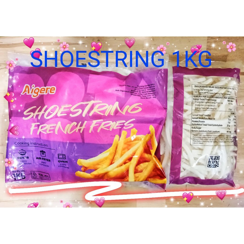 Jual PROMO AIGERE KENTANG GORENG SHOESTRING 1kg PREMIUM | Shopee Indonesia