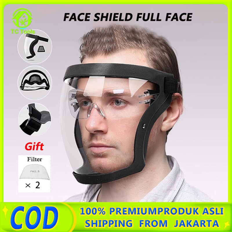 Jual TC Tools/Anti-Fog Transparan /face shield full face/kaca pelindung ...