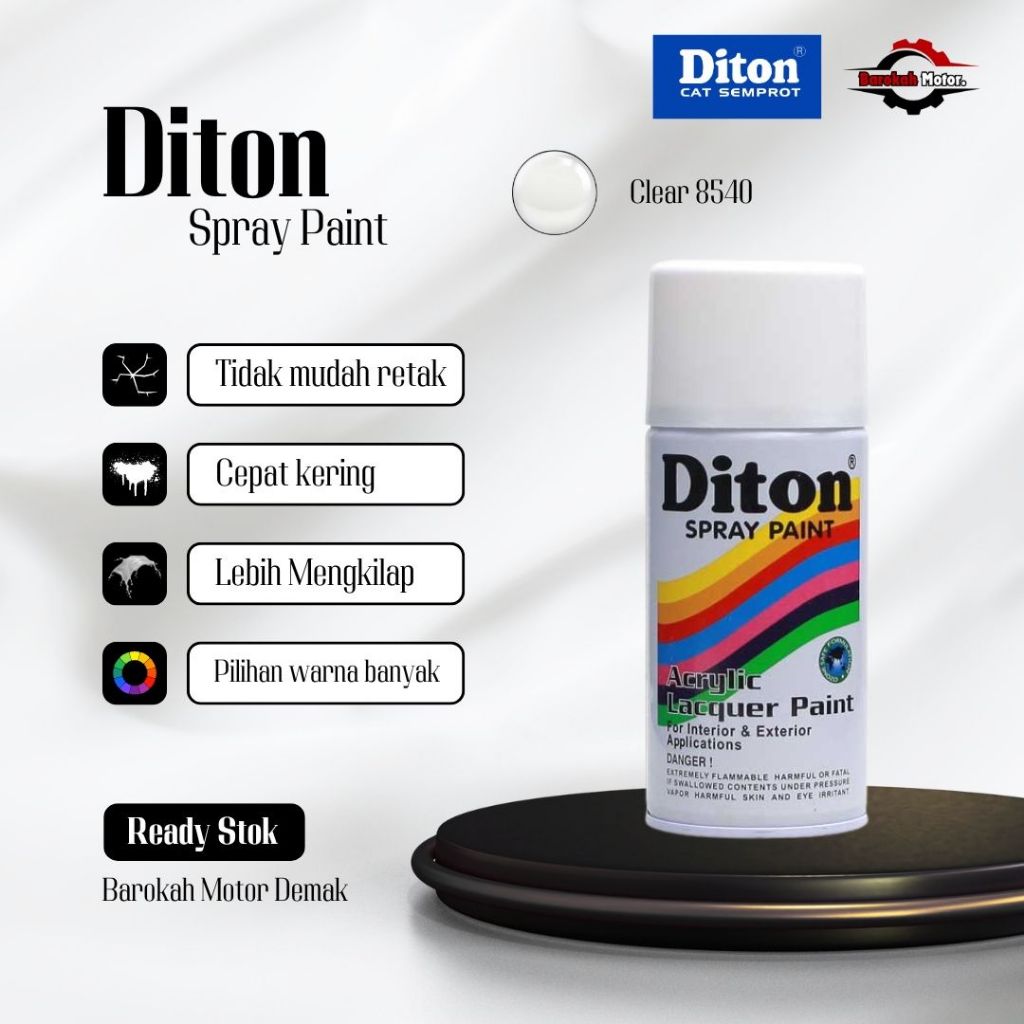 Jual CAT SEMPROT DITON SPRAY PAINT WARNA CLEAR 150 CC (8540) | Shopee ...