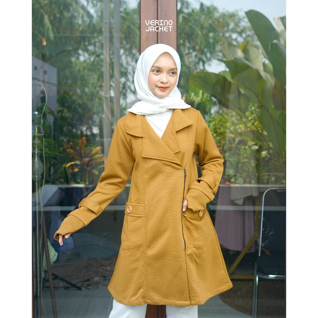 Jual Verino Jacket Jaket Outerwear Wanita Muslimah Syari Jaket Panjang ...