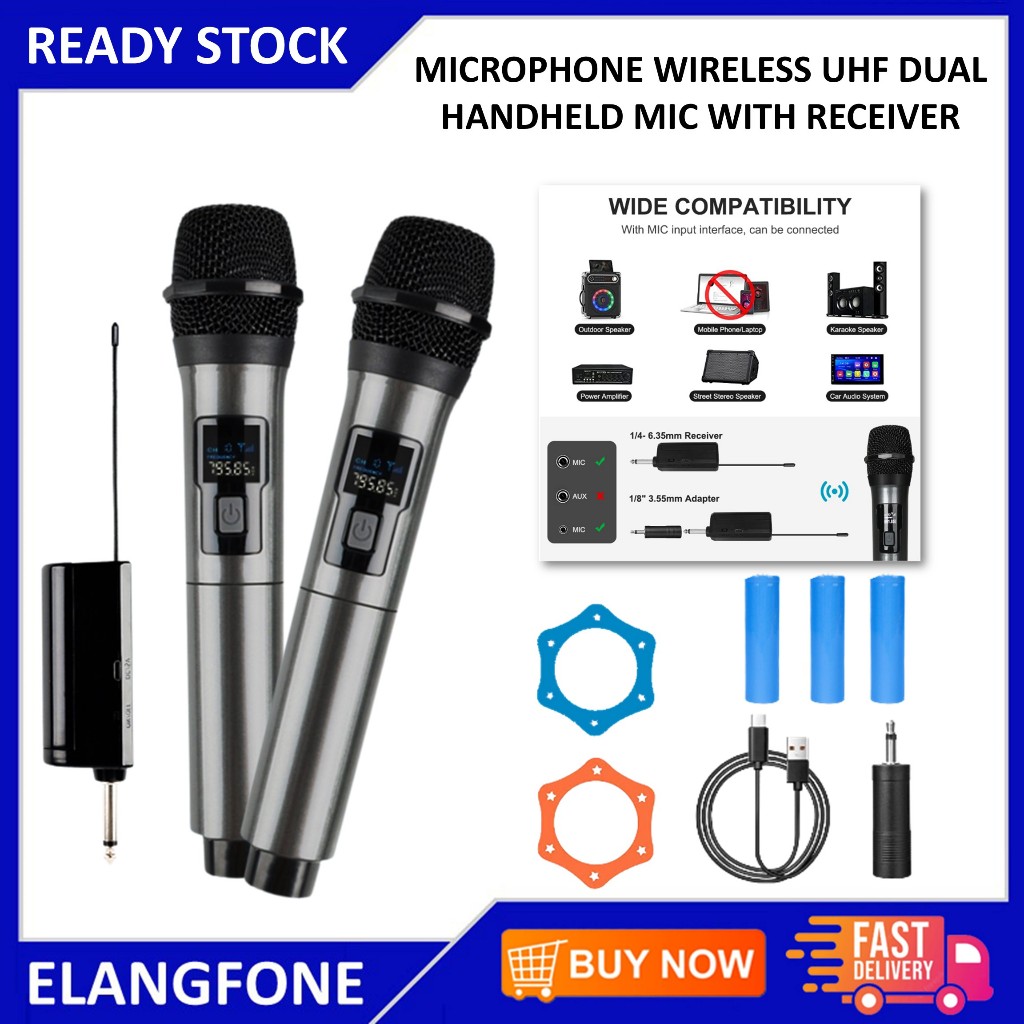 Jual Mikrofon Dinamis Genggam Professional / Microphone Wireless UHF ...