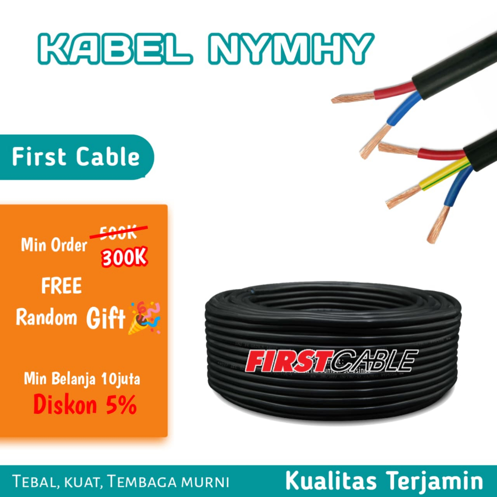 Jual Kabel Listrik NYMHY (dari UK 3x0,75 - 3x2,5 mm2) [Per 1 meter ...
