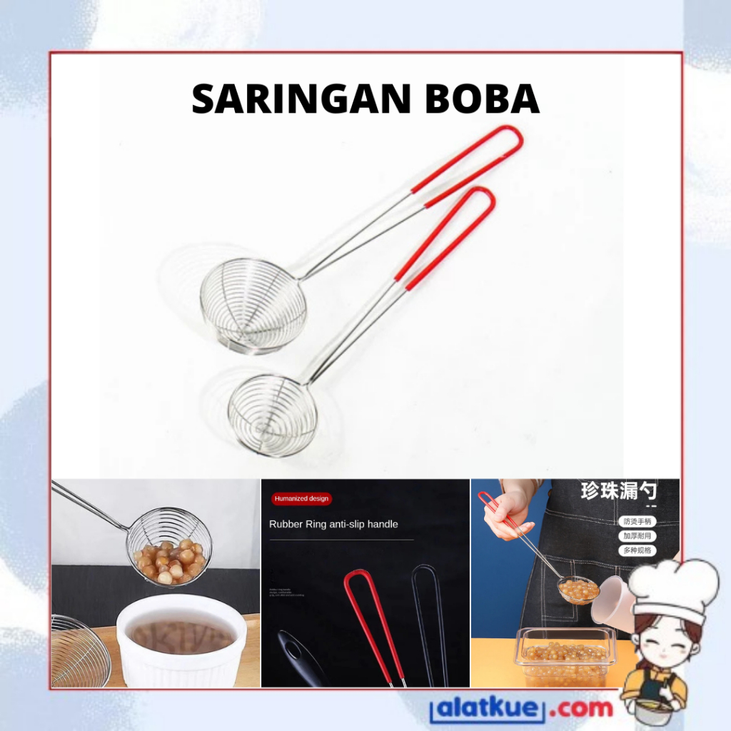 Jual TEBAL Sendok Takar Boba Saringan Topping Buah Saringan Shabu Shabu ...