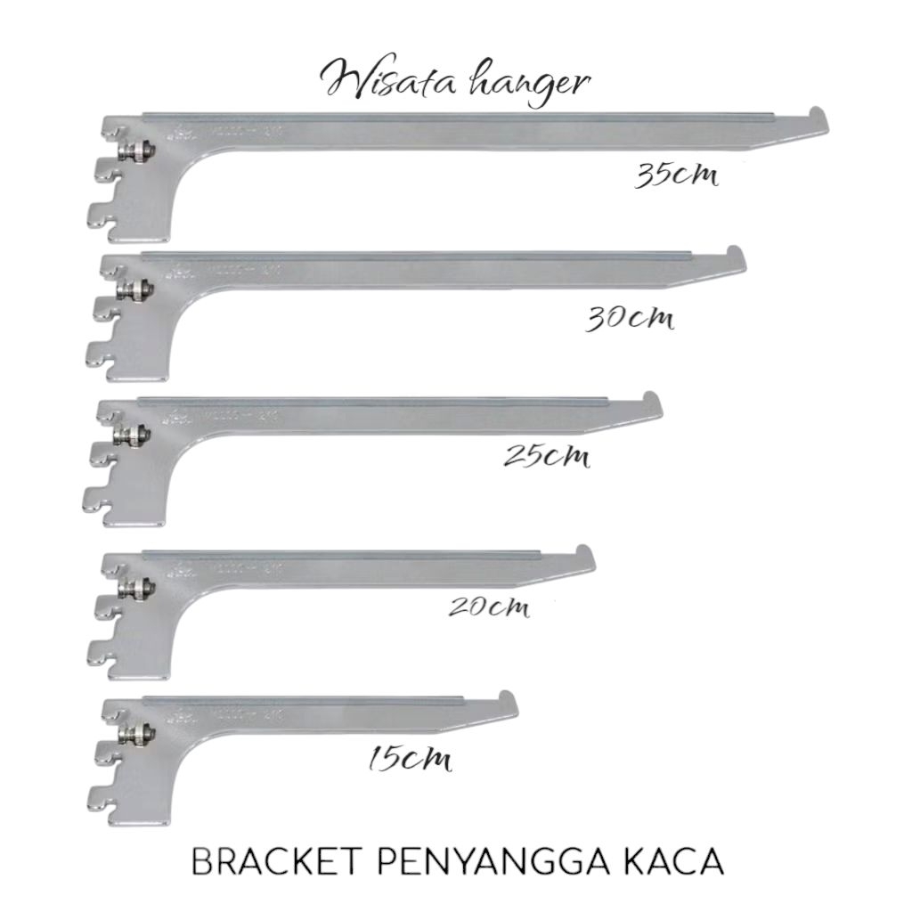 Jual Bracket kaca stainless Daun penyangga kaca/siku kaca ukuran 15cm ...