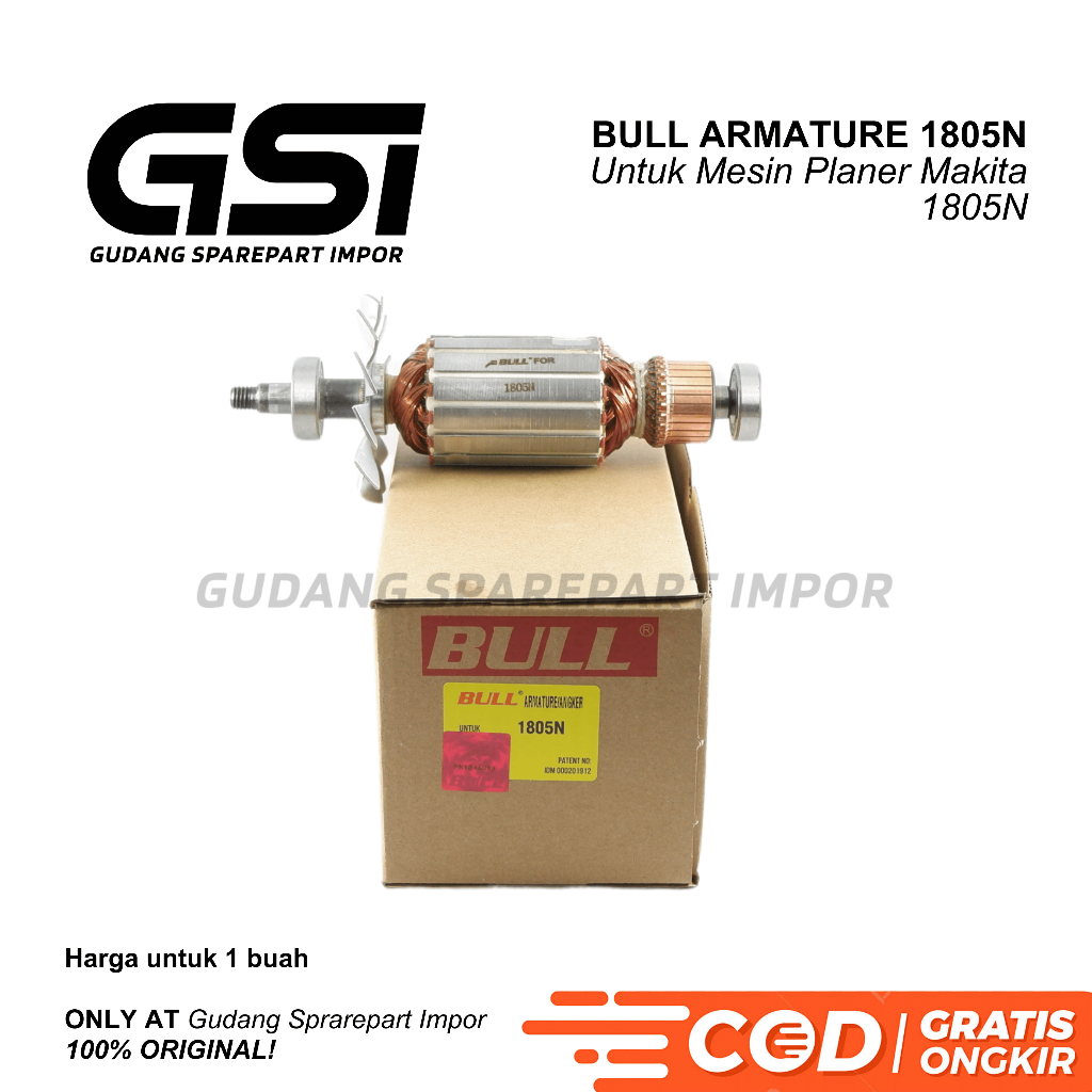 Jual BULL Armature 1805N untuk Pasah Makita Ketam Serut / Planer Motor ...