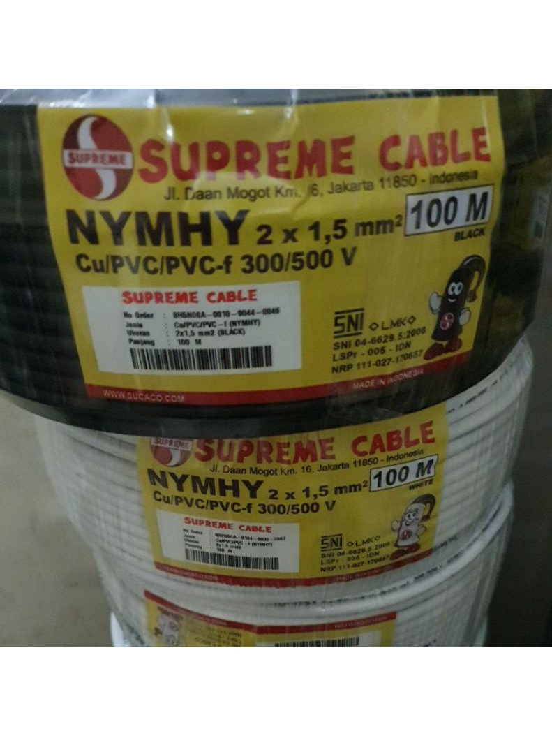 Jual KABEL NYYHY NYMHY NYY NYM HY 2X1,5 SERABUT SUPREME ECERAN / Kabel supreme 2x1 5 POTONGAN ...