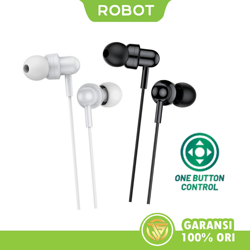 Jual Robot Earphone RE20 RE50 In Ear Wired Handsfree Nyaman di Telinga ...