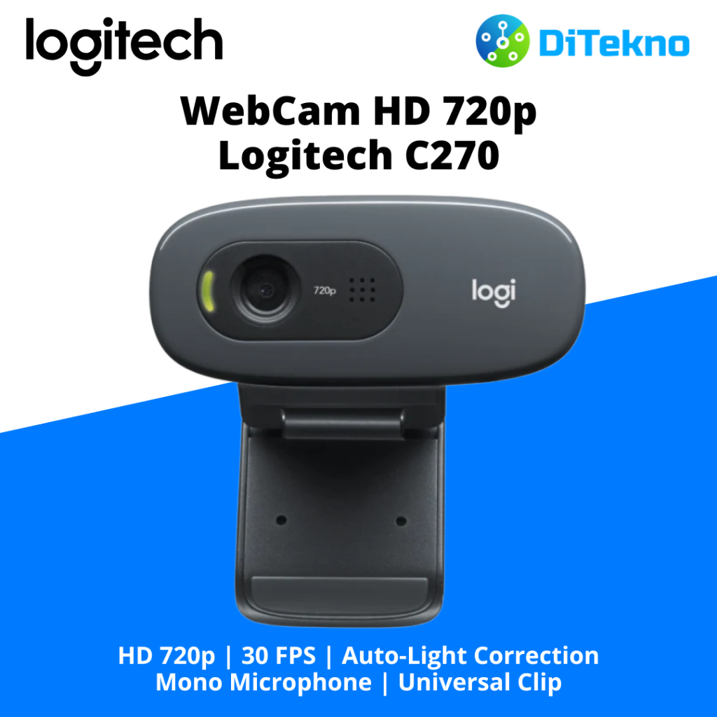 Jual Logitech C270 Webcam HD 720p - GARANSI RESMI | Shopee Indonesia