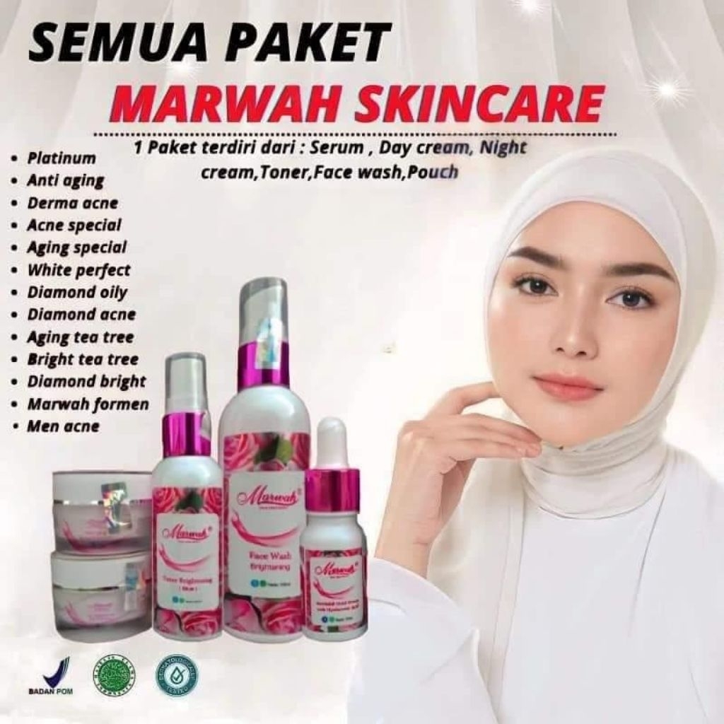 Jual M_A_R_W_A_H Platinum Bright Aging Diamond Acne Sabun / Toner ...
