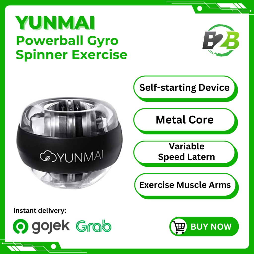 Jual YUNMAI Powerball Gyro Spinner Wrist Ball Exersice Muscle Arm ...