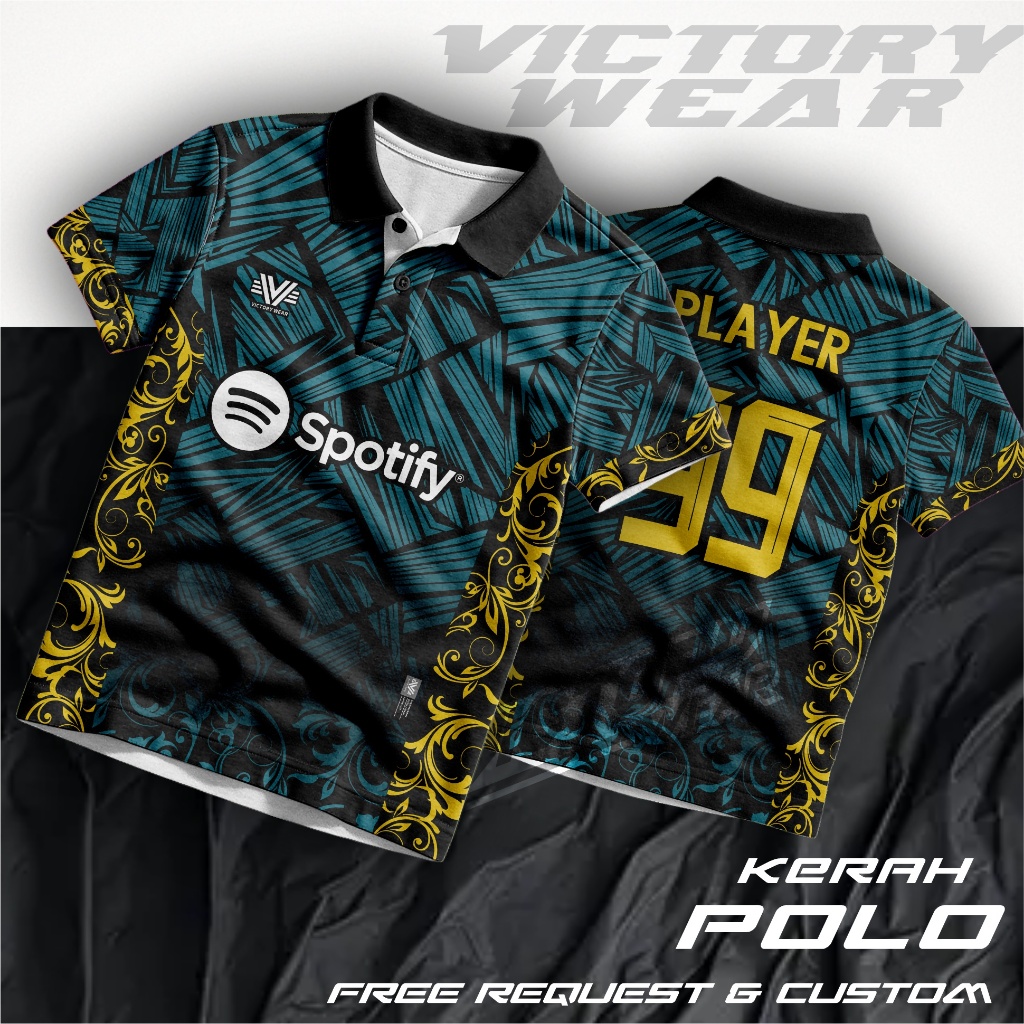 Jual JERSEY KAOS FUTSAL CUSTOM REQUEST POLO KERAH KANCING V-NECK, KAOS ...